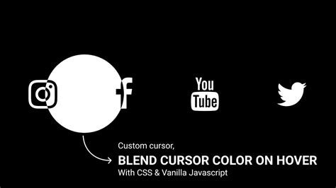 How To Create Custom Cursor Using Css And Vanilla Javascript Mouse