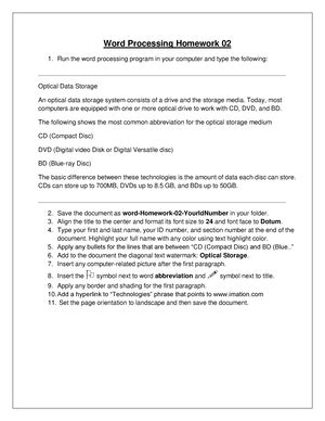 Word Processing Exercise This Lesson You Will Practice How To Do That Using The Word