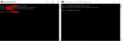 Python Anaconda Prompt Py27 Cant Find Where Conda Is Located