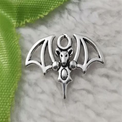 400 шт антикварные посеребренные подвески в виде летучей мыши 15x21 мм для ожерелья браслетов