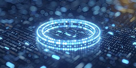 반지 모양의 이진 코드가 있는 디지털 파란색 숫자 0 추상적인 파란색 기술 배경 일러스트 및 사진 무료 다운로드 Pngtree