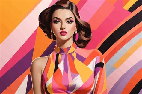 Premium Vector A Fashion Illustration Of A Woman In Stylish Background