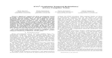 pdf eva exploiting temporal redundancy in live computer vision amc our strategy for