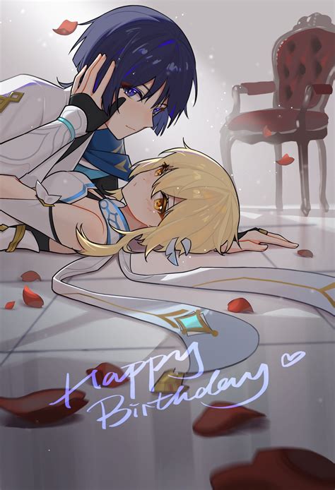 Lumine Scaramouche And Wanderer Genshin Impact Drawn By Heimi Himi Danbooru