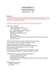 CS338 Assignment2 Solutions Pdf ASSIGNMENT 2 Sample Solutions Max