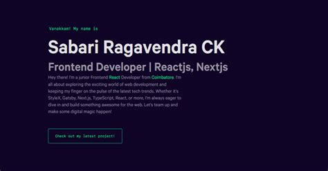 sabari ragavendra ck