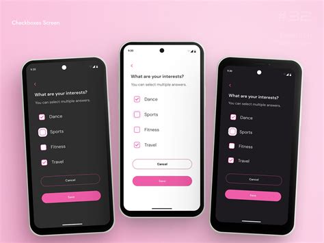 Checkboxes Screen Daily Ui Challenge 3290 By Deepthi N Anekal On Dribbble