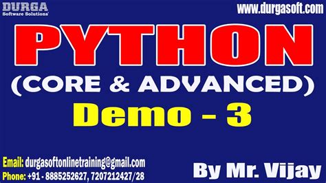Python Tutorials Demo 3 By Mr Vijay On 28 03 2024 8am Ist