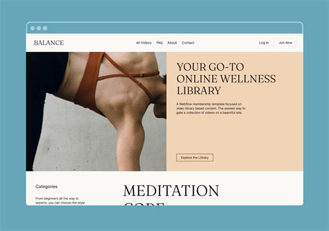 Balance Webflow Memberships Template
