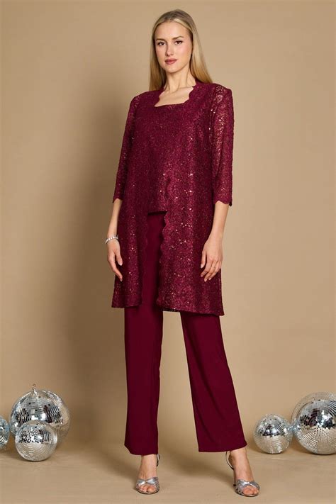 Merlot Randm Richards 1993w Plus Size Mother Of The Bride Pant Suit For