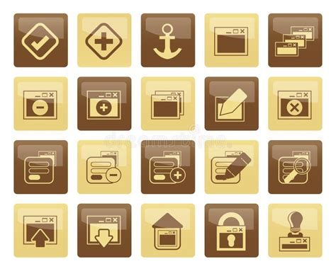 Application Programming Server And Computer Icon Stock Vector