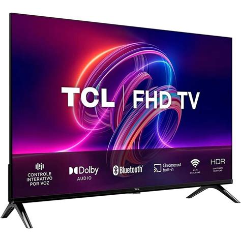 TV LED Smart TCL S A Full HD Android TV Bluetooth HDMI USB Preta Bivolt