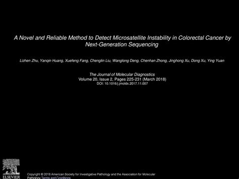 A Novel And Reliable Method To Detect Microsatellite Instability In Colorectal Cancer By Next
