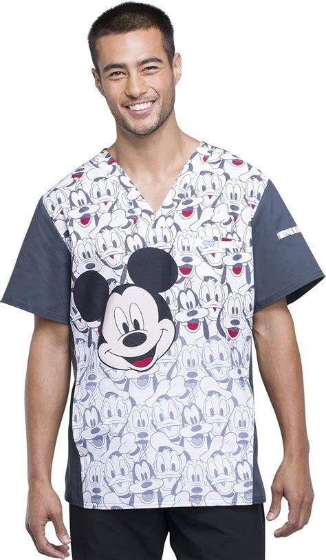 Tooniforms Men Scrubs Top V Neck Tf700 Xl Mickey And