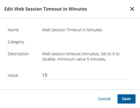 Configure Session Timeout