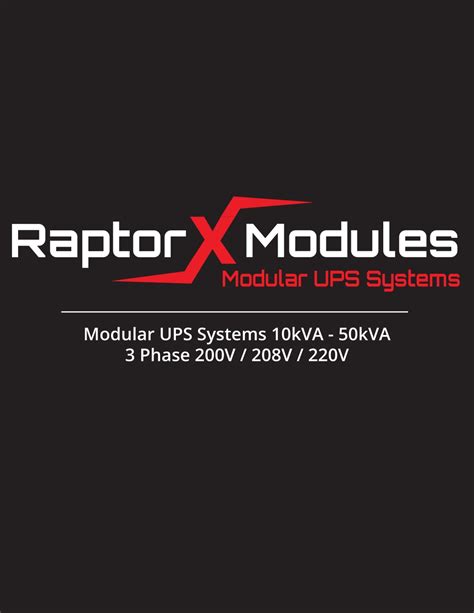 Ppt Raptor X Modules Modular Ups Systems Powerpoint Presentation