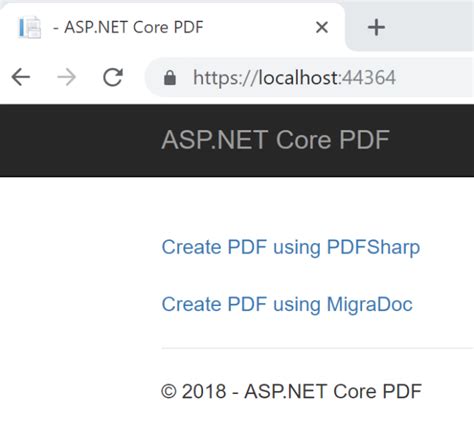 Creating A Pdf In Aspnet Core Using Migradoc Pdfsharp Software