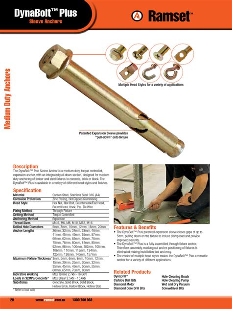 Ramset Dynabolt Plus Download Free Pdf Screw Drill