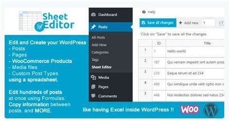 [破解版 Nulled]wp Sheet Editor Woocommerce Orders Premium免费下载，已激活wordpress 插件 芒果运营