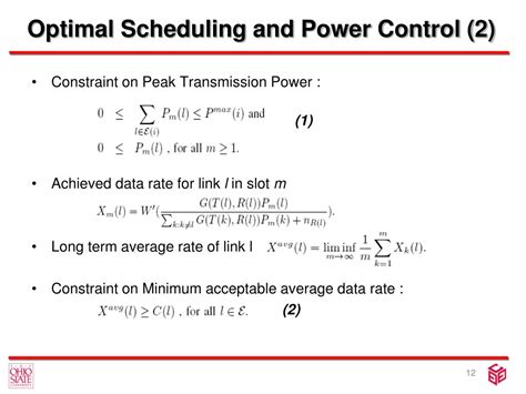 Ppt Optimal Routing Link Scheduling And Power Control In Multi Hop Wireless Networks