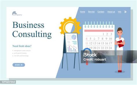비즈니스 컨설팅 벡터 일러스트 배너 프로젝트 관리 개념 웹 페이지 템플릿 개념에 대한 스톡 벡터 아트 및 기타 이미지 개념 경영자 구도 Istock