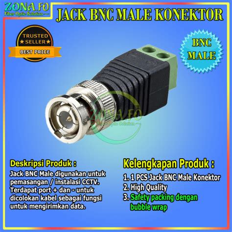 Jual Jack BNC Male Connector Konektor BNC BNC Male Connector Kota Tangerang Zona FO