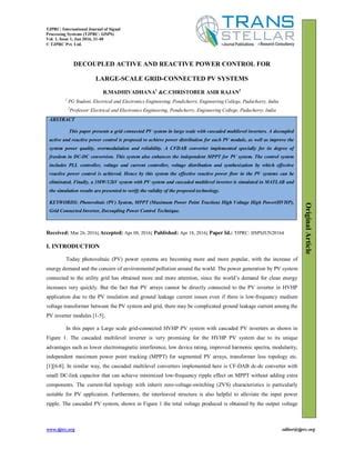 Tjprcijsps Decoupled Active And Reactive Power Control For PDF Home