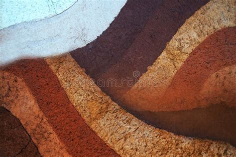 Form Of Soil Layers Its Colour And Textures Texture Layers Of Earth Surface For Background Stock
