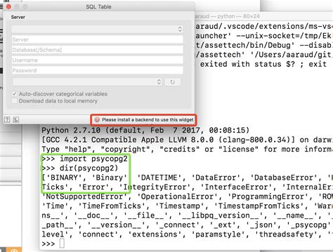 Psycopg2 Installation Doesn T Help Issue 2892 Biolab Orange3 GitHub