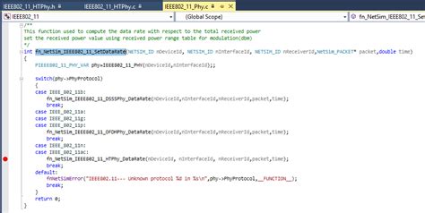 Source Codes Of Data Rate Vs Mcs In 80211 Netsim Support Portal