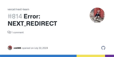 Error Nextredirect · Issue 814 · Vercelnext Learn · Github