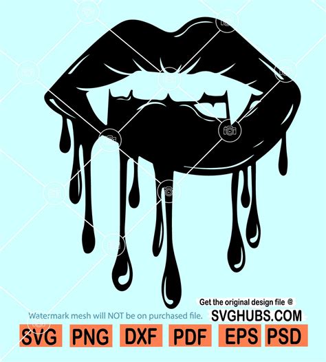 Vampire Lips Svg Vampire Halloween Lips Svg Vampire Lips Drip Svg Vampire Teeth Biting Svg