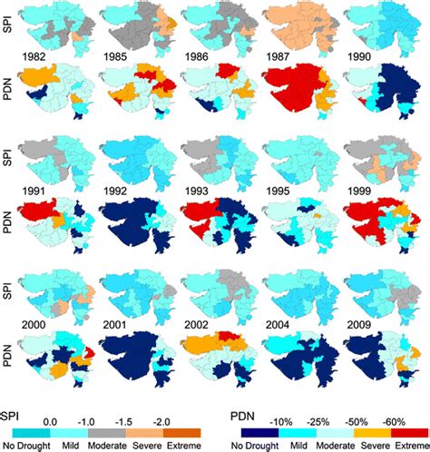 Spatio Temporal Drought Dynamics In Gujarat Based On Spi And Pdn Download Scientific Diagram