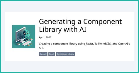 Generating A Component Library With Ai Kacey Cleveland Dev