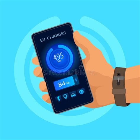 Businessman Holding Smartphone Display Battery Status Interface By