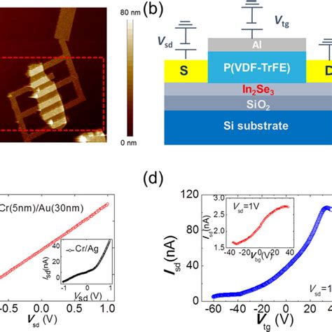 A Atomic Force Microscopy Image Of An In2se3 Nanoflake On Top Of A Download Scientific