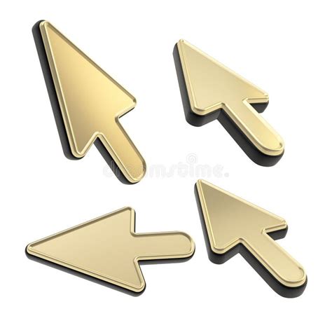 Set Of Four Mouse Cursor Pointers Isolated Stock Images Image 27077504