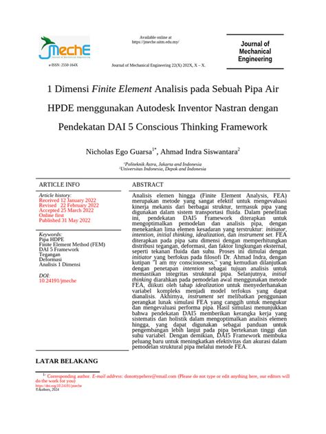 tugas paper finite element analysis and multiphysics pdf teknologi