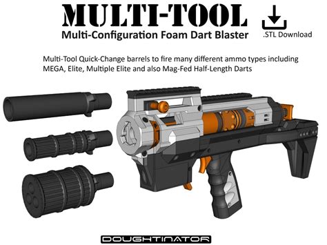 High Power D Printed Nerf Blaster Multi Tool Foam Dart Etsy