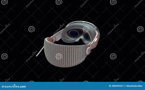 D Rendered Representation Of An Ar Headset Compatible On Black Background Vr Headset Animation