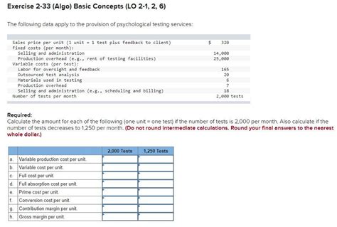 Solved Exercise Algo Basic Concepts LO Chegg