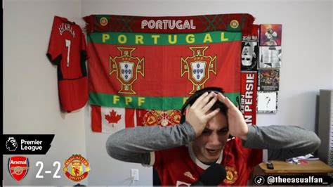 Angry Man Utd Fan Reacts To Arsenal 3 2 Manchester United Goal