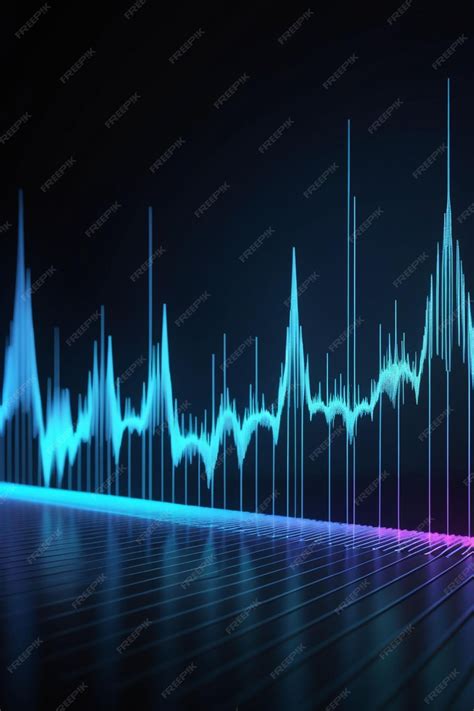 Premium Photo Colorful 3d Audio Spectrum Visualization Vertical