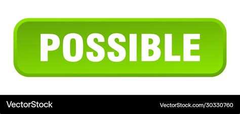 Possible Button Square 3d Push Royalty Free Vector Image