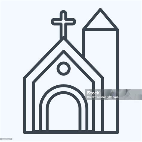 아이콘 교회 켈트 기호와 관련이 있습니다 선 스타일 심플한 디자인 편집 가능 간단한 그림 0명에 대한 스톡 벡터 아트 및 기타 이미지 Istock