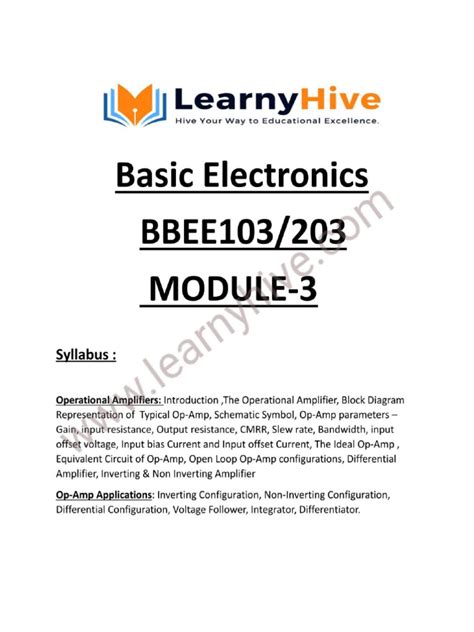 Module 3 Basic Electronics Pdf