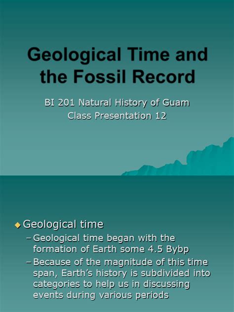 Geological Time Fossil Record Pdf Geologic Time Scale Geology