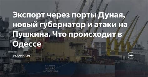 Экспорт через порты Дуная новый губернатор и атаки на Пушкина Что