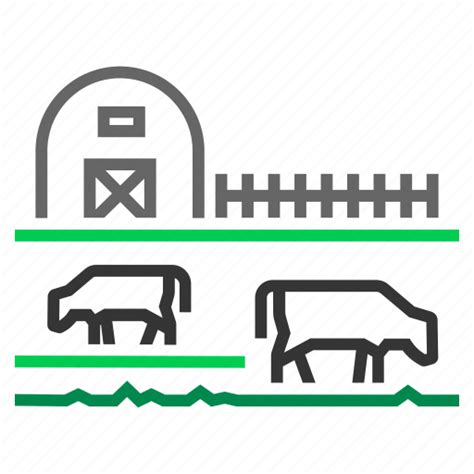 Angus Barn Cattle Cows Farm Farming Grass Icon