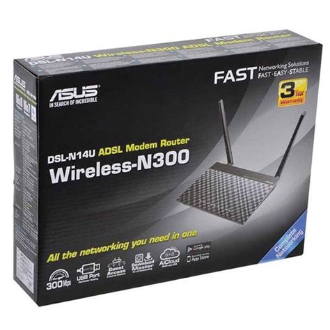 مودم روتر ایسوس Asus Dsl N14u N300 بی سیم Adsl2 فروشگاه تک یک